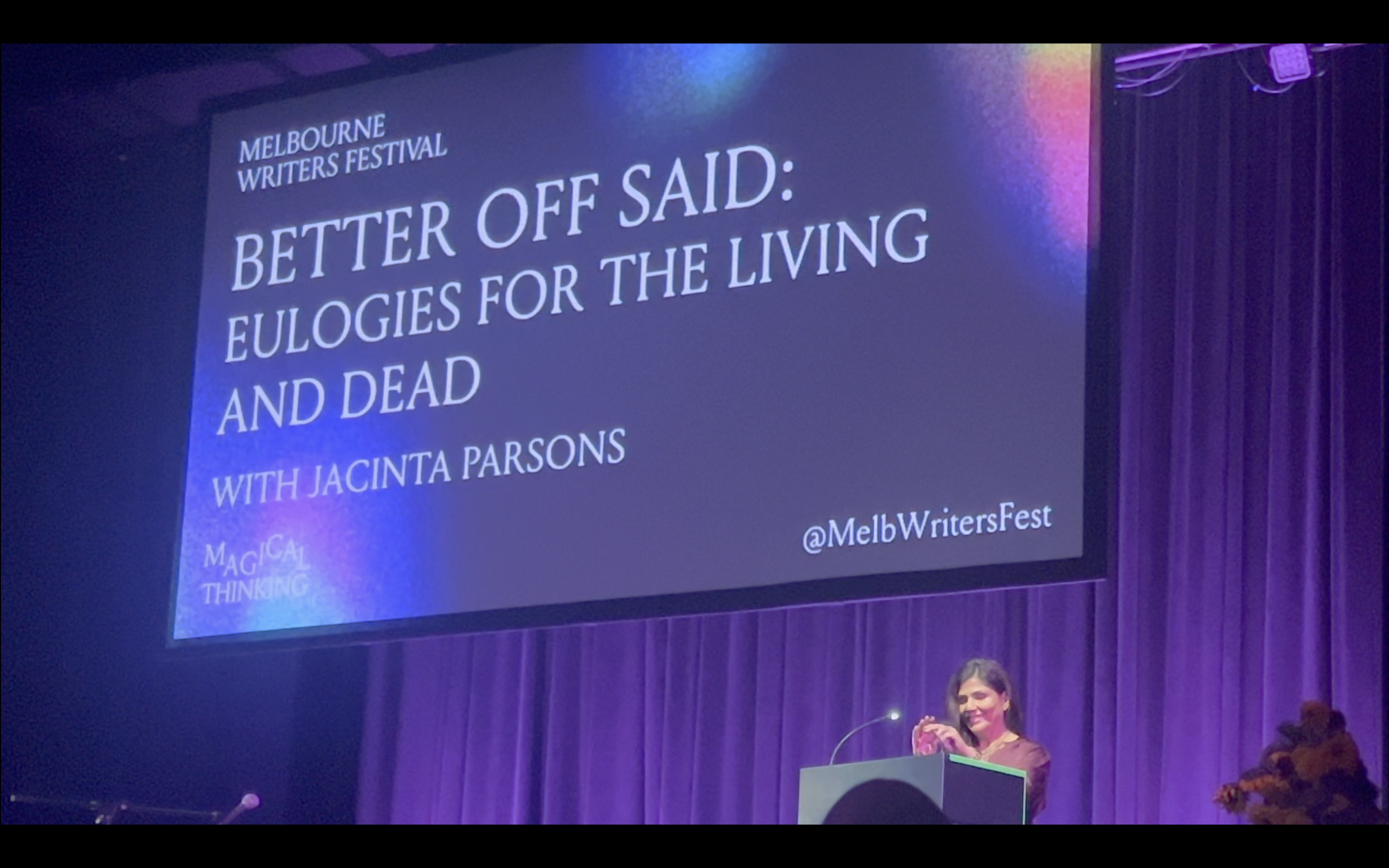 Sabawi at Melb Writers Festival - Eulogies for the Living and Dead